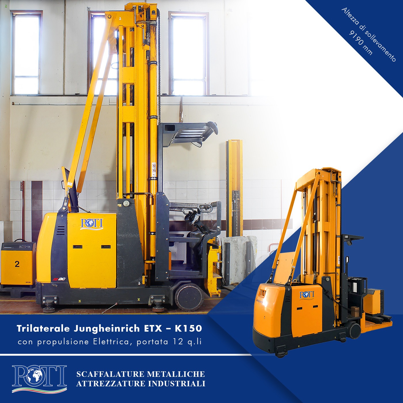 Trilaterale Jungheinrich ETX - K150 - SCAFFALI USATI BOLOGNA ...