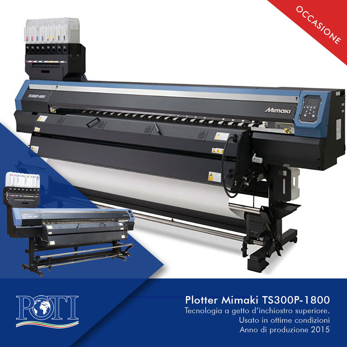 Plotter Mimaki TS300P-1800 - SCAFFALI USATI BOLOGNA COMPRAVENDITA ...